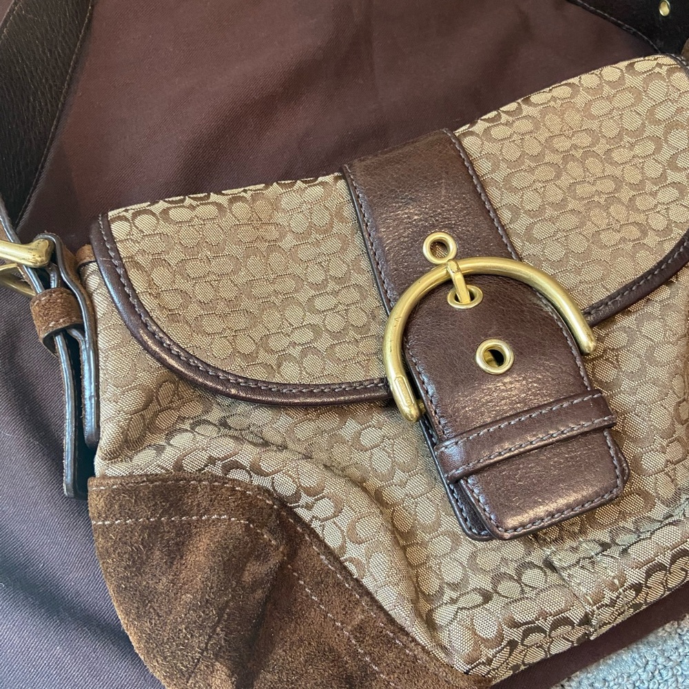 Authentic Vintage Coach Brown Leather Shoulder Bag - Gem